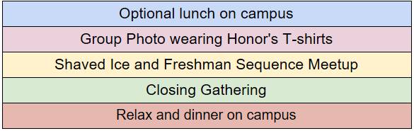 Welcome Days Information - Frederik Meijer Honors College - Grand ...